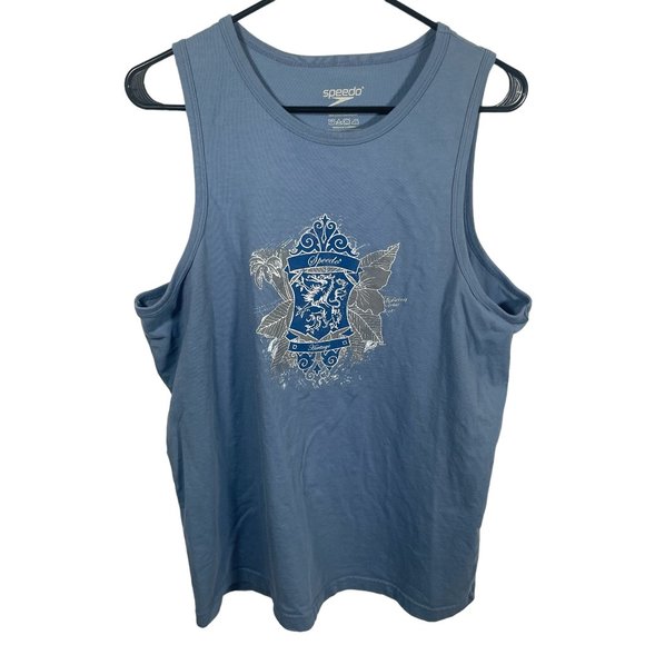 Speedo | Shirts | Speedo Heritage Tank Top Mens Size Large Blue Graphic ...
